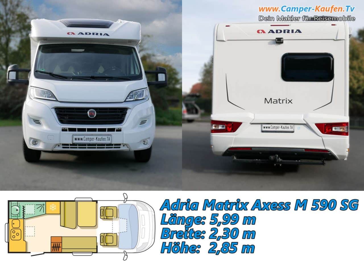Adria Matrix Axess M 590 SG » Camper-Kaufen.Tv - Dein Wohnmobilmakler