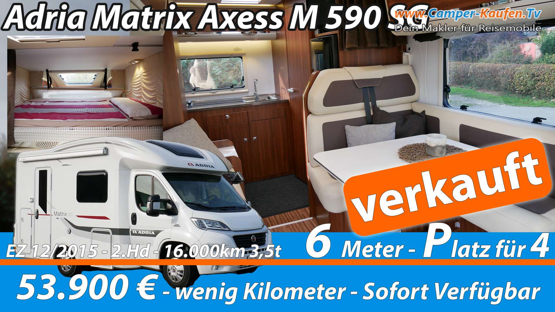 Adria Matrix Axess M 590 SG » Camper-Kaufen.Tv - Dein Wohnmobilmakler